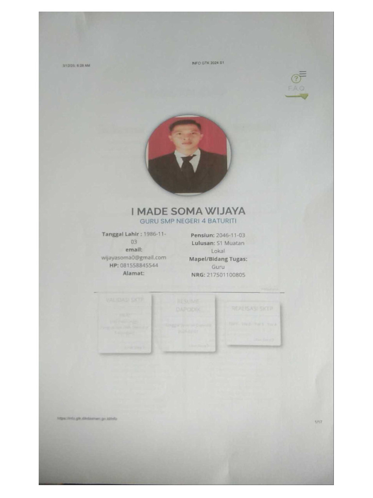 Info GTK Soma Wijaya | PDF