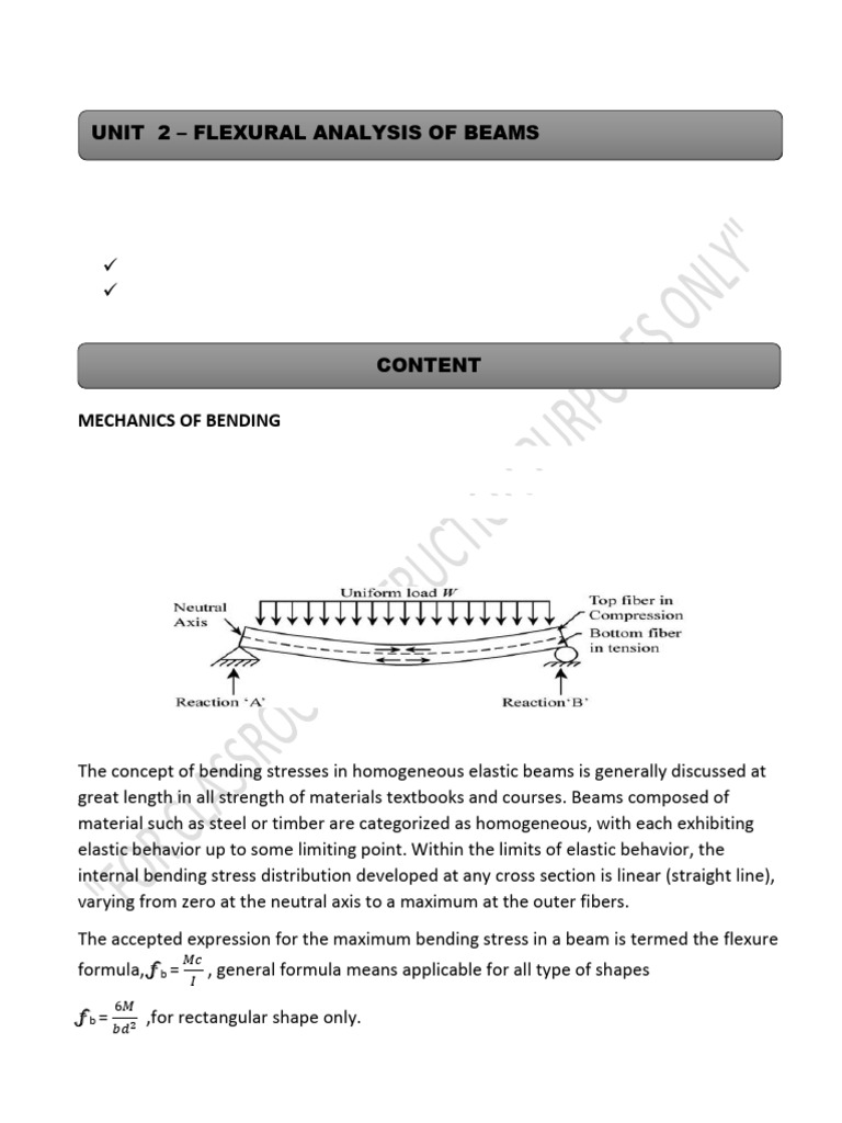 Bending Mechanics and Beam Analysis | PDF | Bending | Beam (Structure)