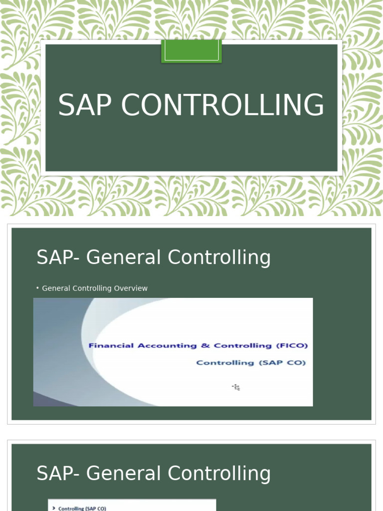 Sap Controlling | PDF | Computing