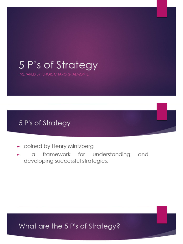 Understanding the 5 P's of Strategy | PDF | Psychology | Cognitive Science