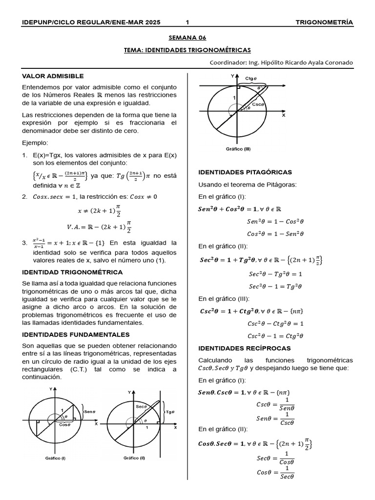 TRIGONO 1-10 (Accademia MinaMinera) | PDF | Número Real | Trigonometría