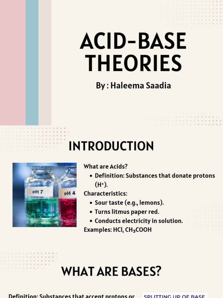 Acid-Base Theories Presentation | PDF