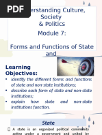 Lesson 6 Forms and Functions of State and Non-State Institution | PDF ...