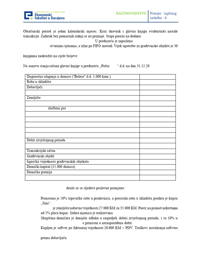 Primjer ispitnog zadatka 6 | PDF