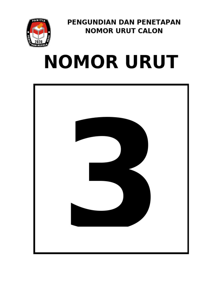 Nomor Urut Cakades | PDF