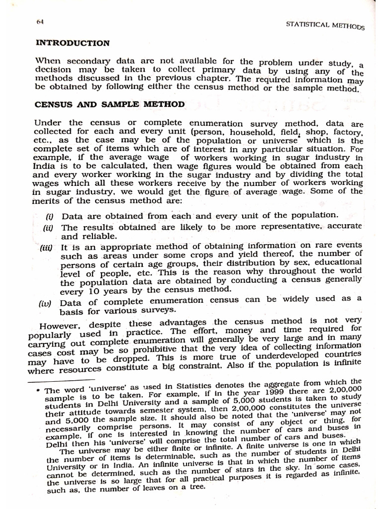 Census & Sample Method | PDF
