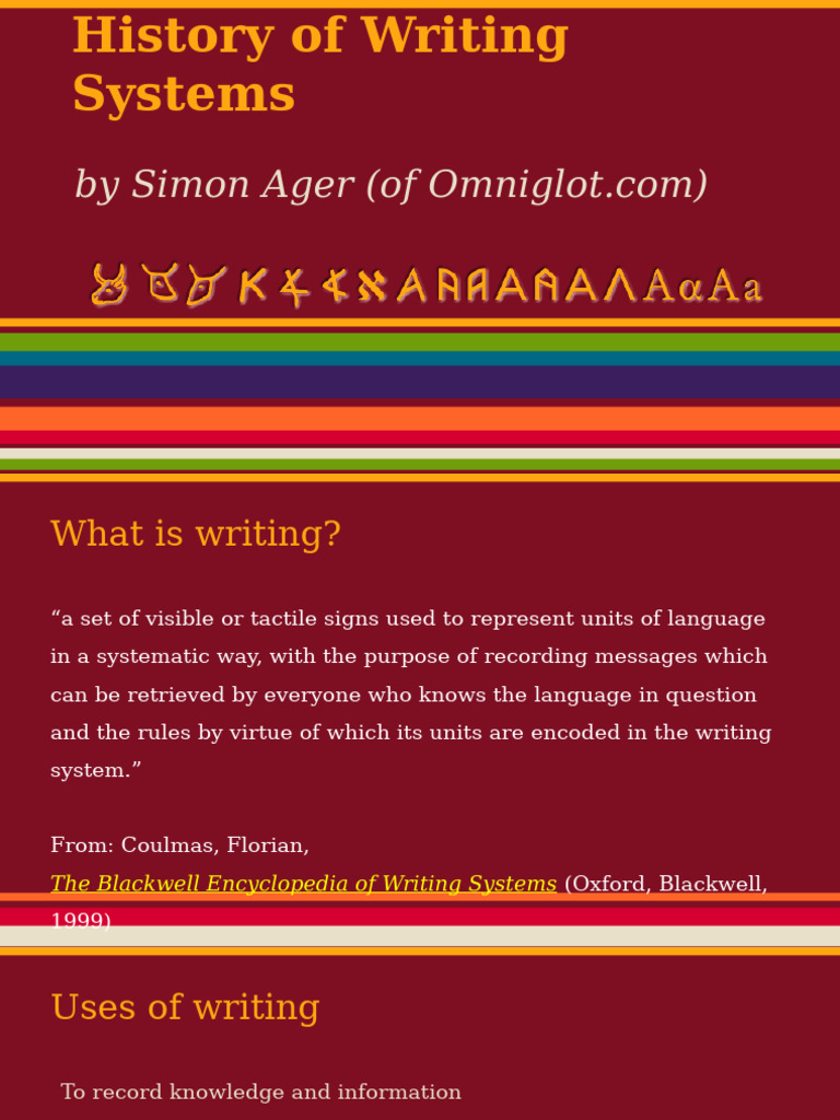 Overview of Writing History | PDF | Alphabet | Cuneiform