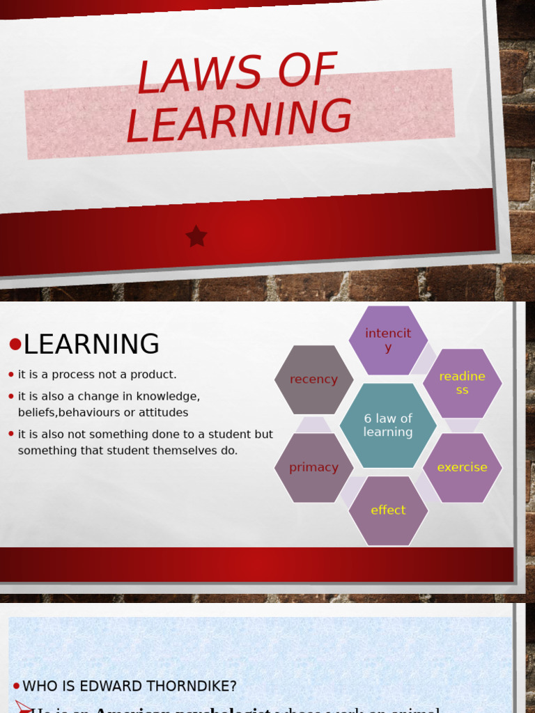 Law of Learning | PDF | Learning | Cognitive Science