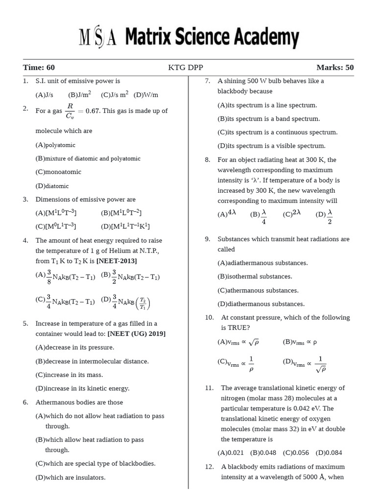 Matrix-Science-Academy-(Nigdi)-KTG-DPP-question-paper-10-03-2025-11-31 ...