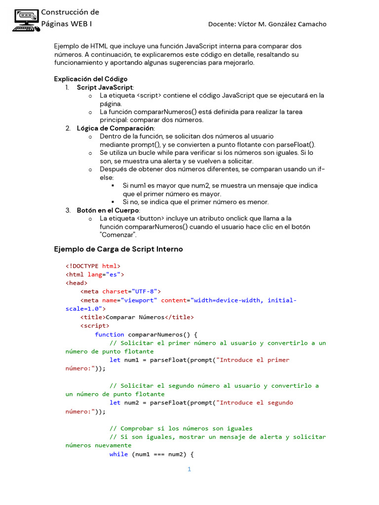 ejemplos de scripts internos y externos | PDF | Script Java | Lenguaje ...