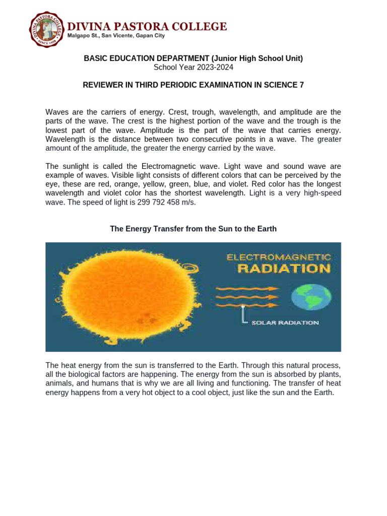 Science 7 Reviewer | PDF