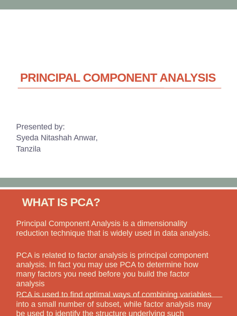 Principal Component Analysis | PDF