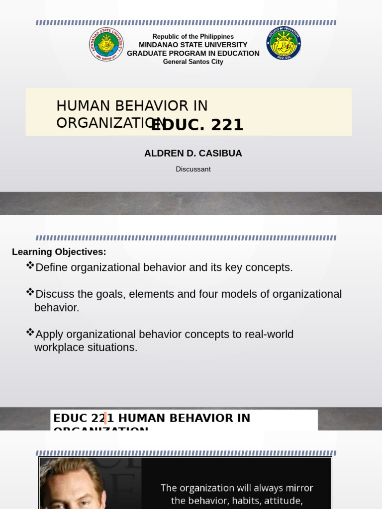 Overview of Organizational Behavior | PDF | Organizational Behavior | Behavior