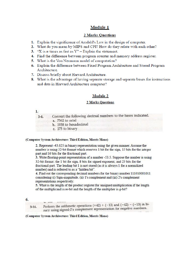 COA Assignment 1 | PDF