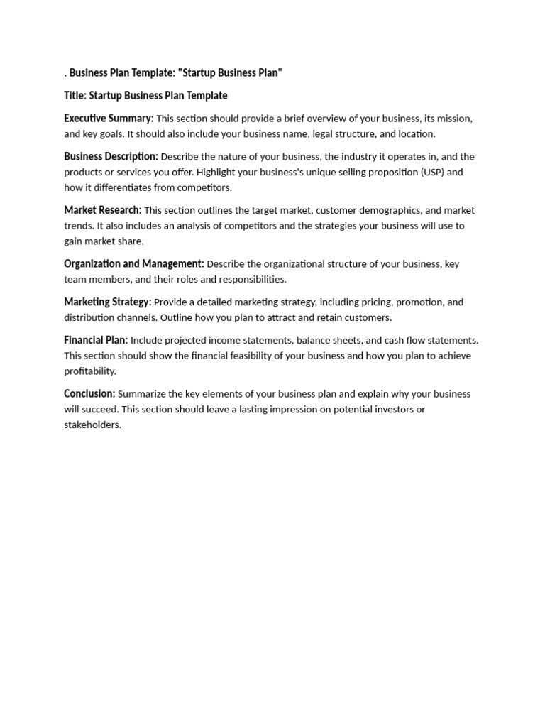 Business Plan Template | PDF