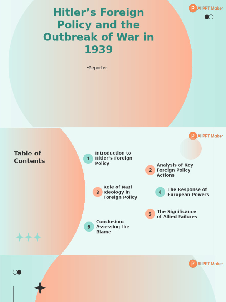 AIPPTMaker - Hitler's Foreign Policy and The Outbreak of War in 1939 ...