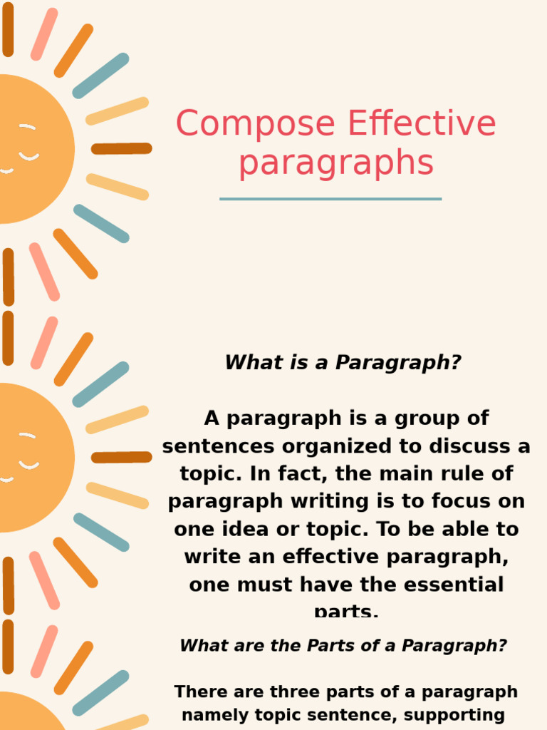 Writing Effective Paragraphs | PDF