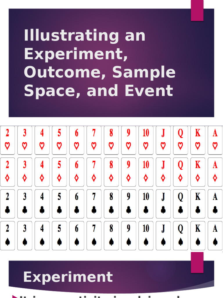 Illustrating An Experiment, Outcome, Sample Space, and Event | PDF