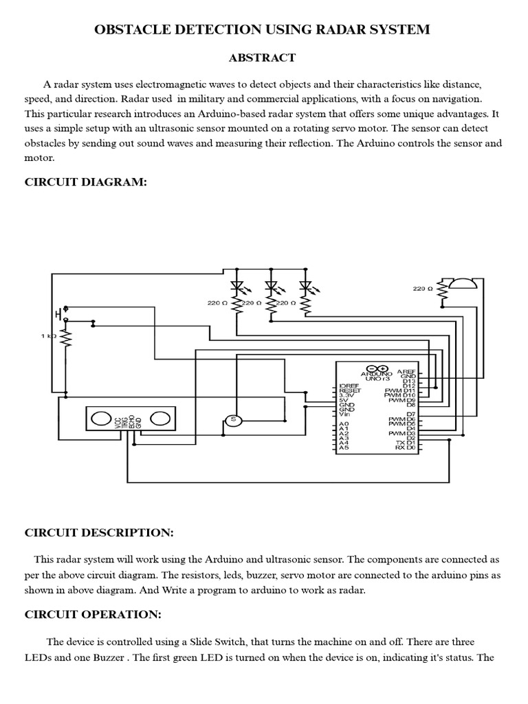 Obstacle Detection Using Radar System - Docx - 20241206 - 081753 - 0000 | PDF | Radar | Light ...
