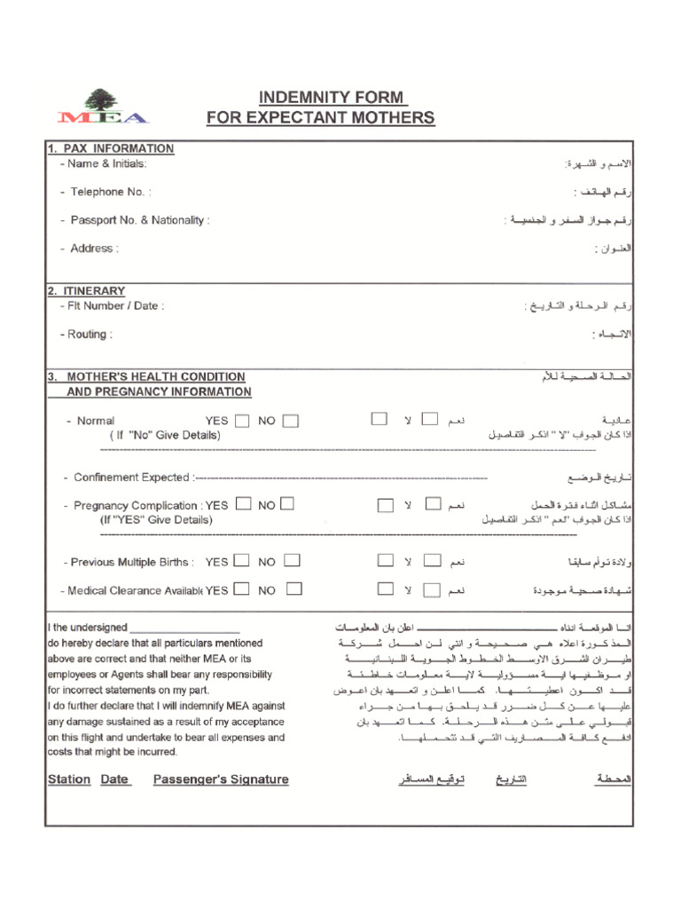 Indemnity Form | PDF