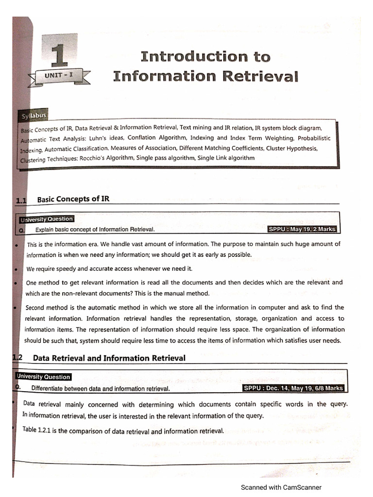 (TechNeo) Information Retrieval (2019 Pattern) | PDF