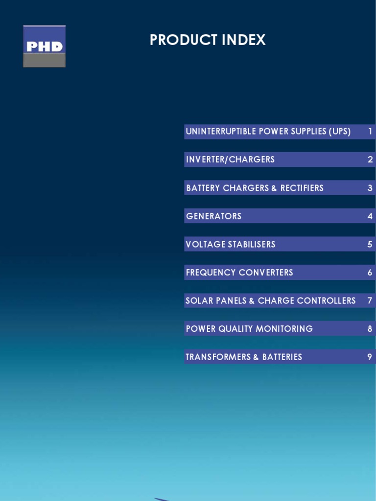 Power Catalogue | PDF | Power Inverter | Battery Charger