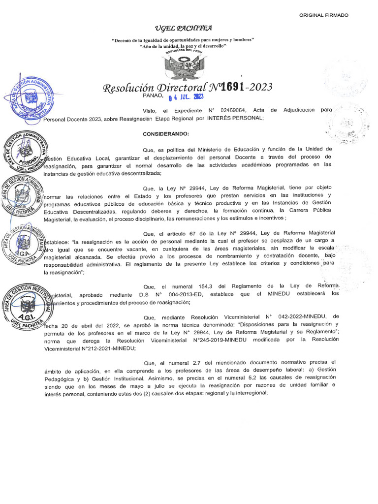 1691-2023 Reasignar | PDF