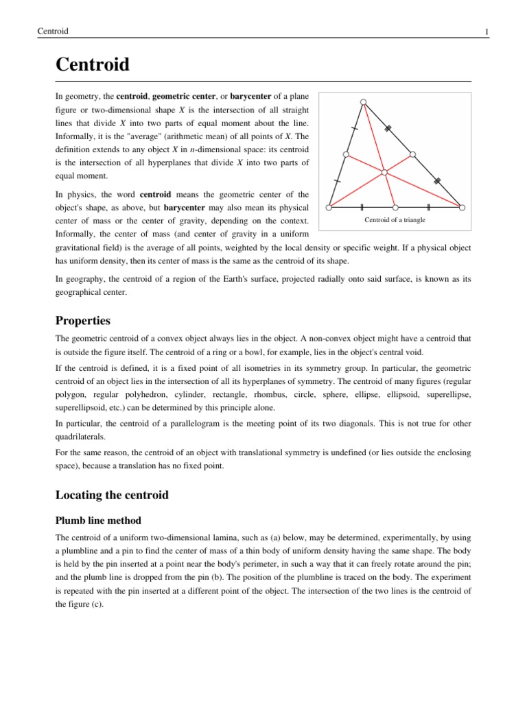 Centroid | PDF | Elementary Geometry | Space