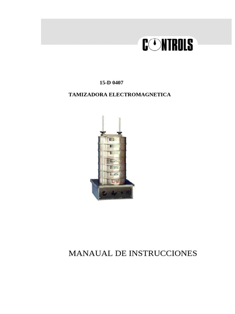 Manual de la Tamizadora 15-D0407 | PDF | Enchufes y tomas de corriente ...