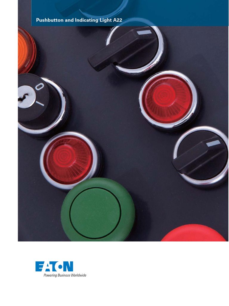 MOELLER Pushbutton and Indicating Light A22 | PDF | Switch | Incandescent Light Bulb