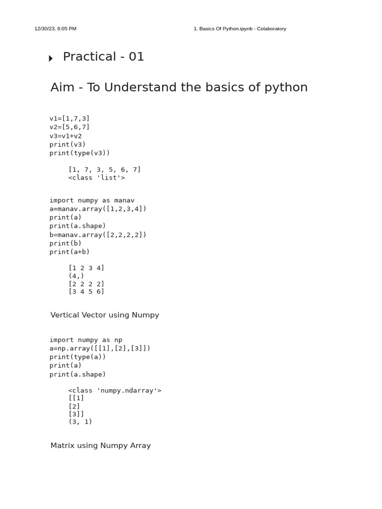Asics Of Python Ipynb Colaboratory Pdf Algebra Computer Programming
