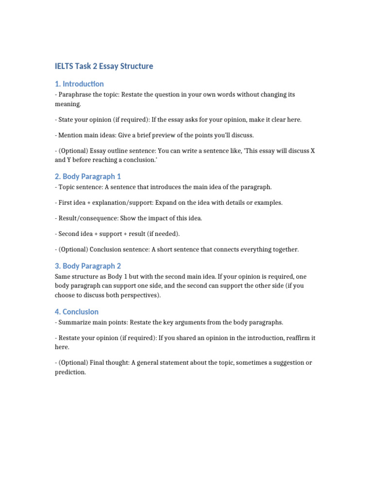 IELTS_Task_2_Essay_Structure | PDF
