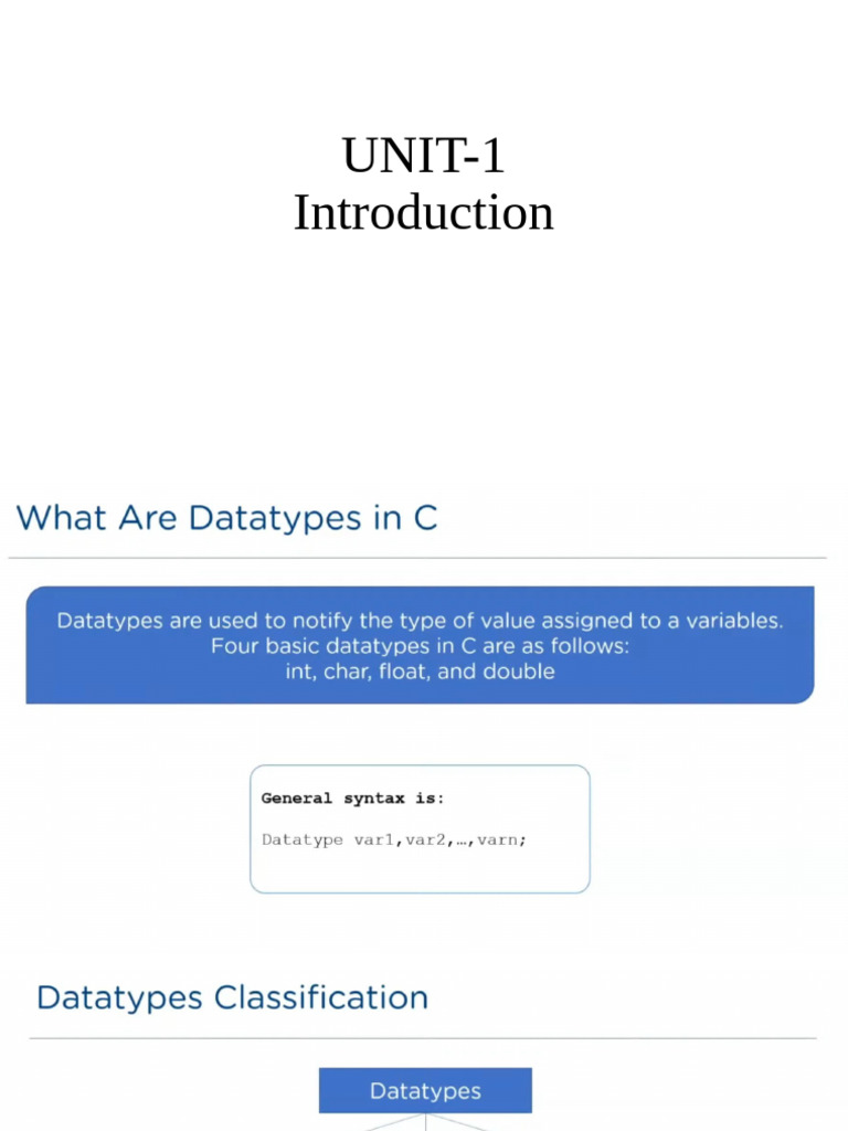 Unit 1 | PDF