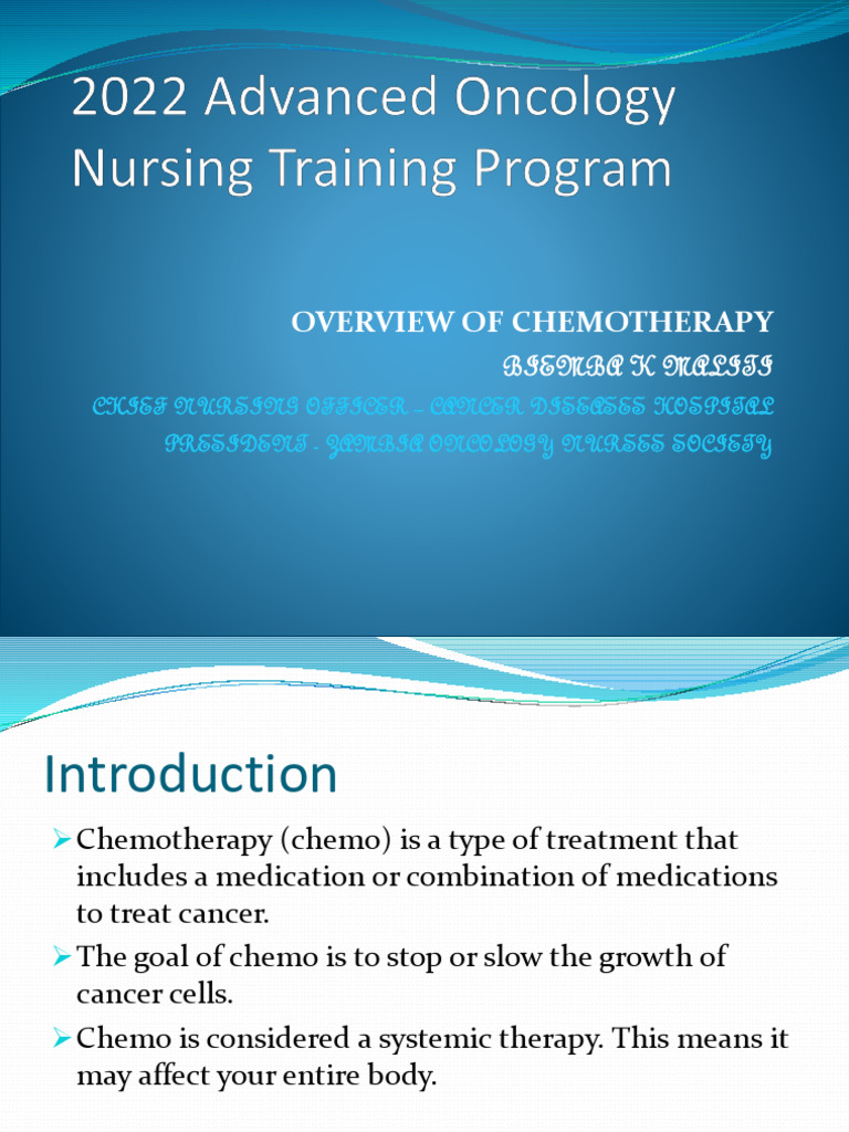 Chemotherapy Overview and Management Guide | PDF | Chemotherapy ...
