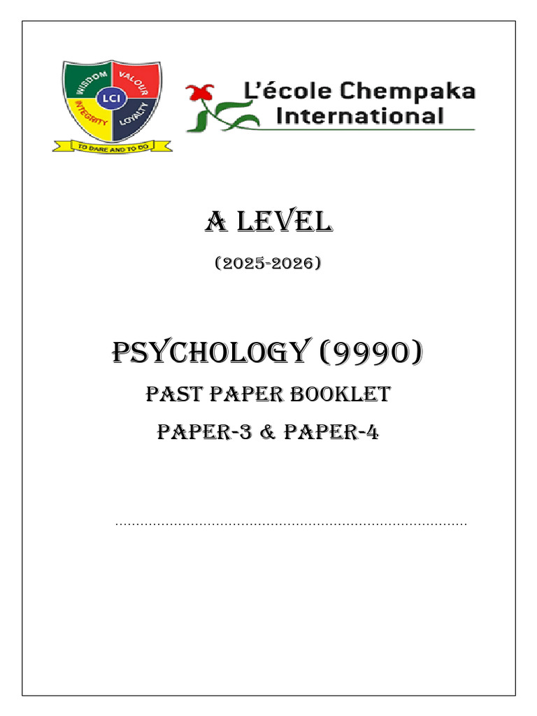 Psychology A Level - Paper 3 & 4 | PDF | Rational Emotive Behavior ...