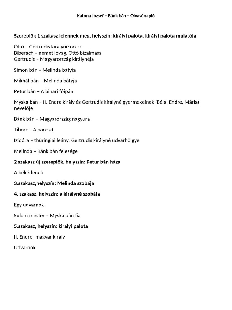 Bánk Bán | PDF