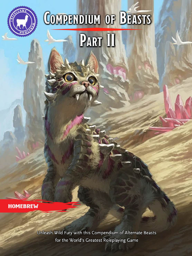 Laserllama's Beast Compendium v1.8.0 | PDF | Zoology