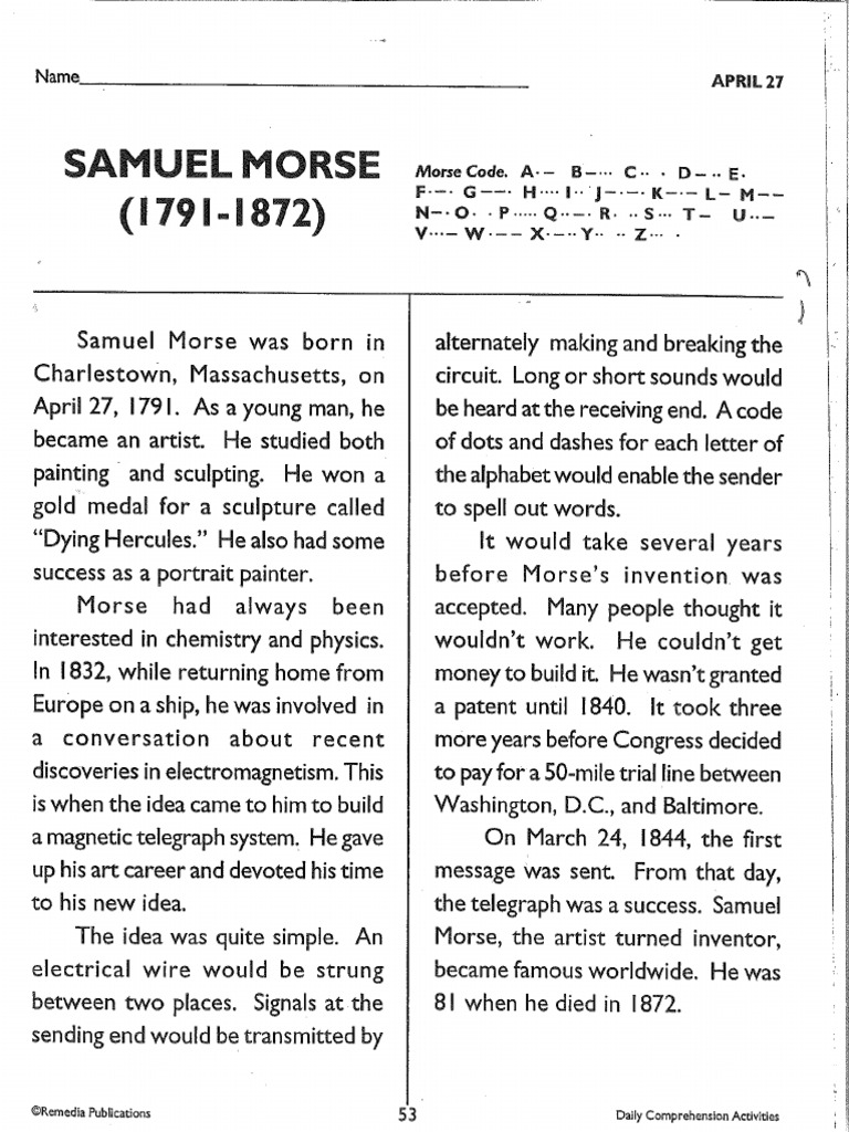 Samuel Morse | PDF