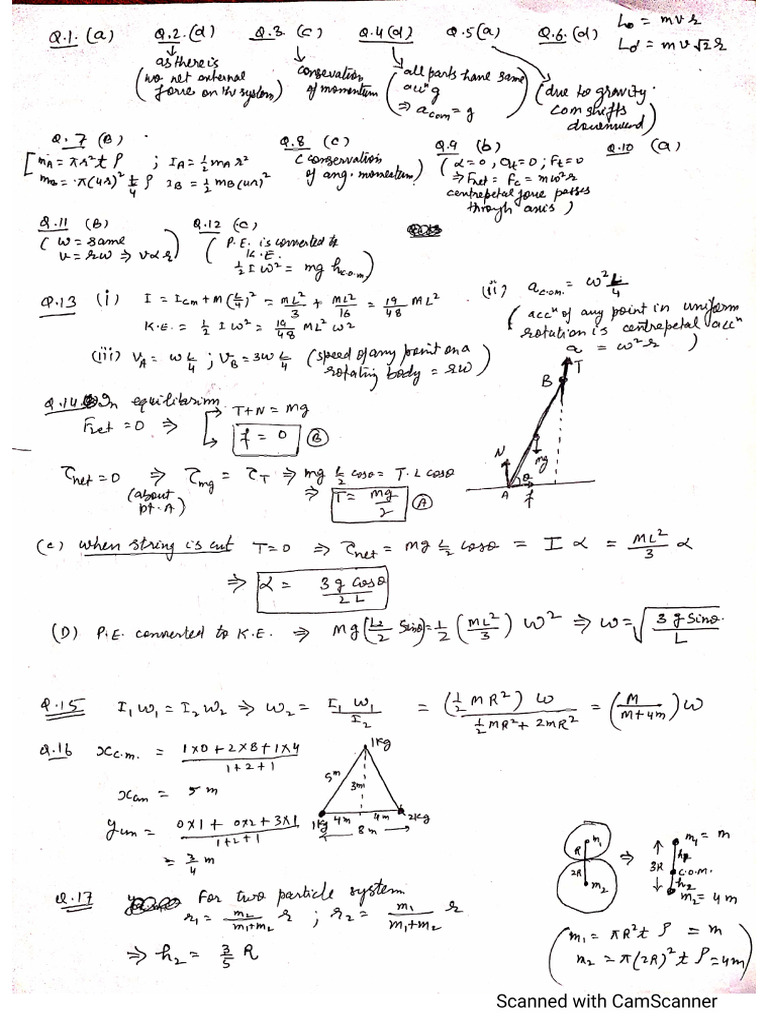 Revision Assignment 3 (Unit 5) (Physics Xi) - 5 | PDF