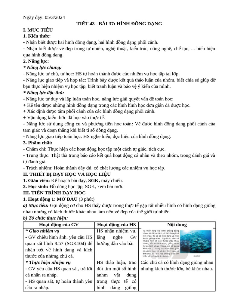 Tiet 43 Hinh 8 - Hinh Dong Dang Stem 1e1dc | PDF