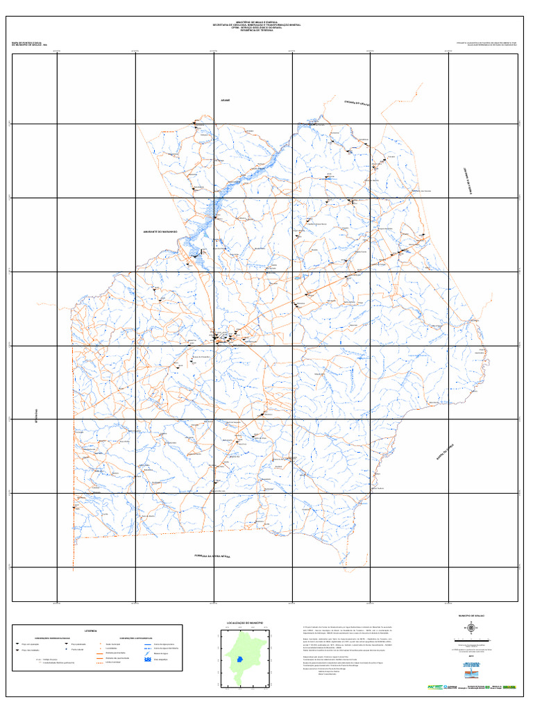 Mapa de Pontos d'Água em Grajaú | PDF | Mineração