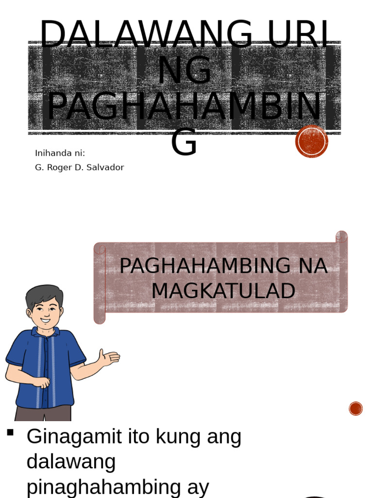Dalawang Uri NG Paghahambing | PDF