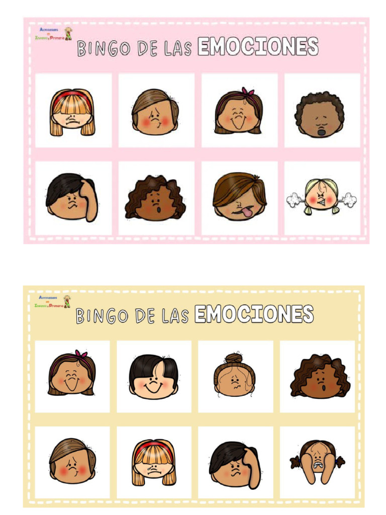 Bingo de Emociones | PDF