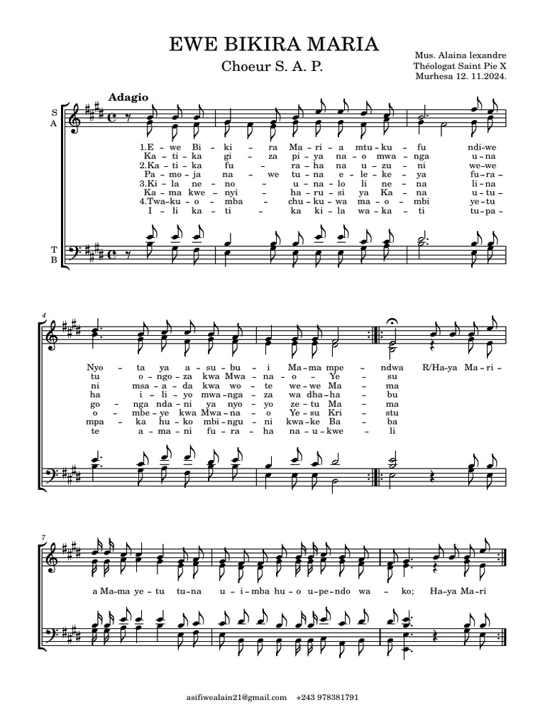 Ewe - Bikira - Maria by Alain, Ora Pro Nobis | PDF