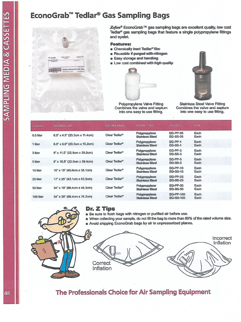 Gas Sampling Bags | PDF