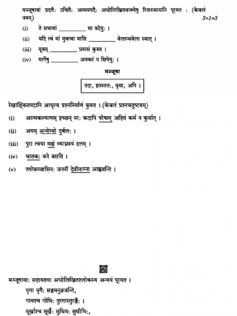 Sanskrit Final Test | PDF