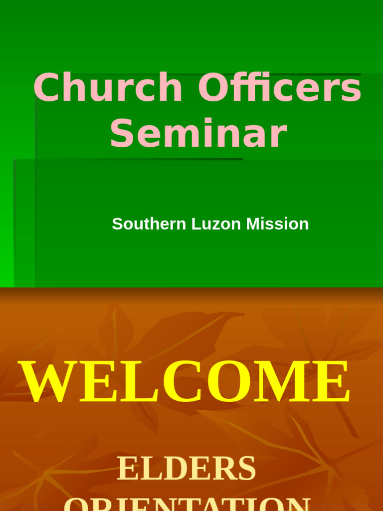 Church Officers: Roles and Responsibilities | PDF | Deacon | Elder ...