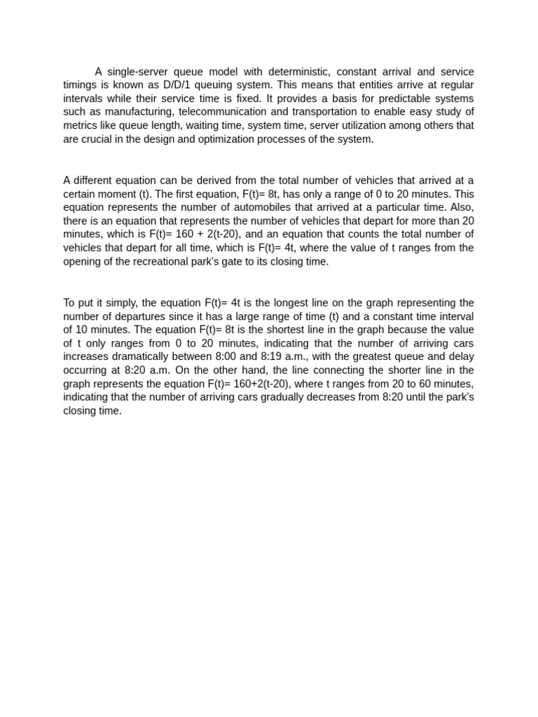 Follow-Up Assignment On The Submitted Assignment About Queuing | PDF