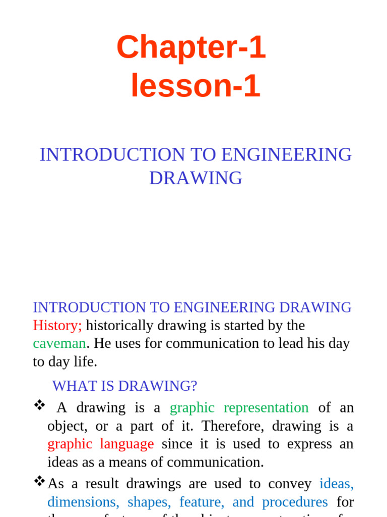 Introduction to Engineering Drawing | PDF | Technical Drawing | Drawing