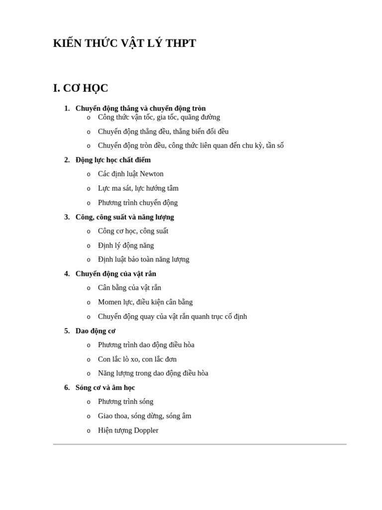 KIẾN THỨC VẬT LÝ THPT | PDF